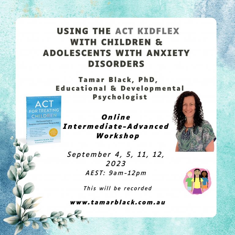 Act For Treating Children And Adolescents Workshops – DR TAMAR BLACK