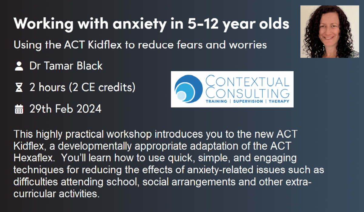 Act For Treating Children And Adolescents Workshops – DR TAMAR BLACK